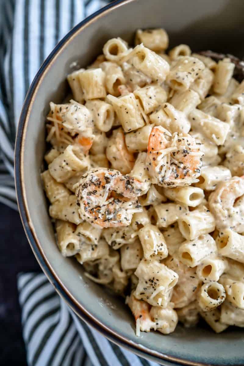 Creamy Lemon Pepper Pasta With Shrimp & Parmesan - A Lily Love Affair